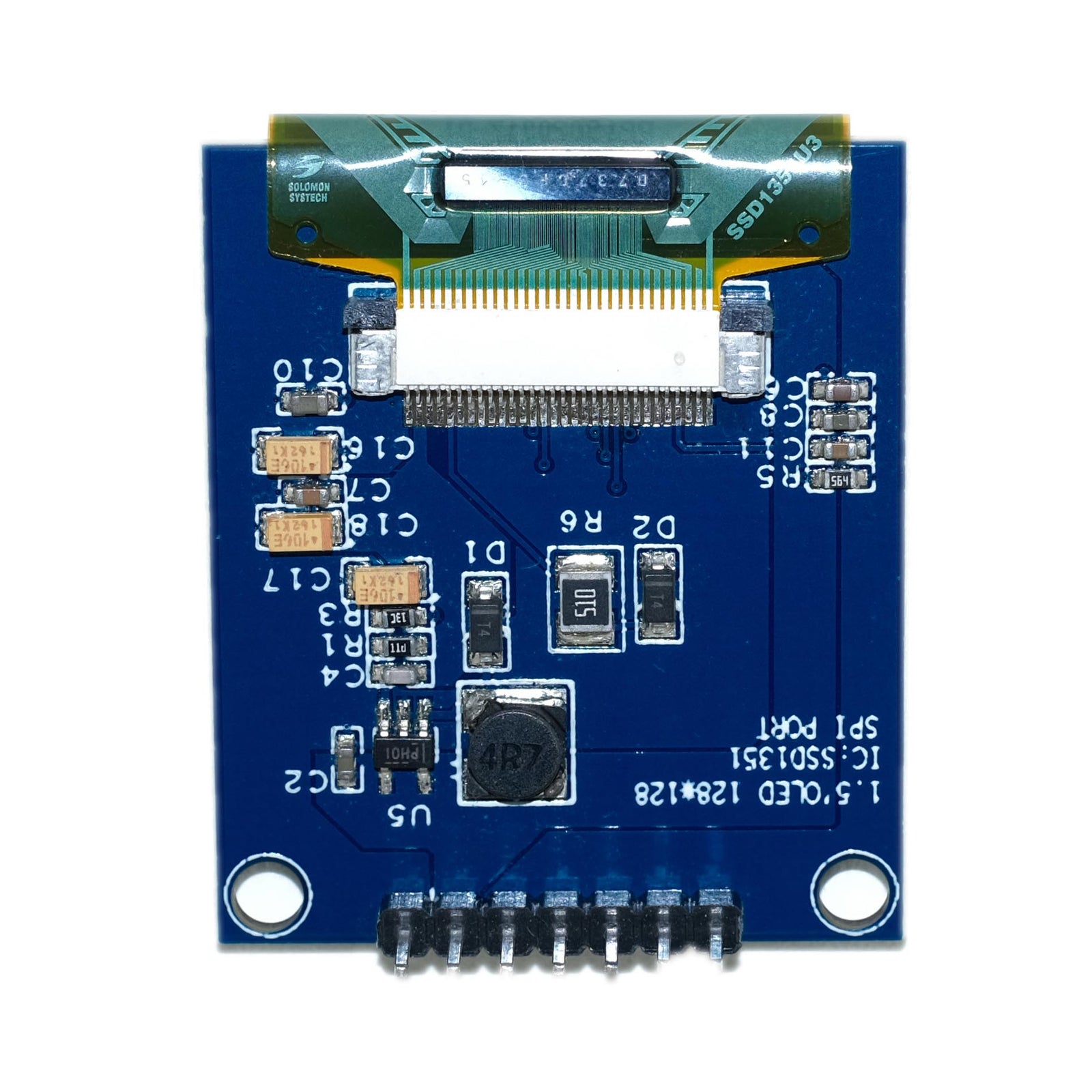 1.5" OLED Display | 128x128 RGB SPI Interface | 262K Colors | SSD1351 ...